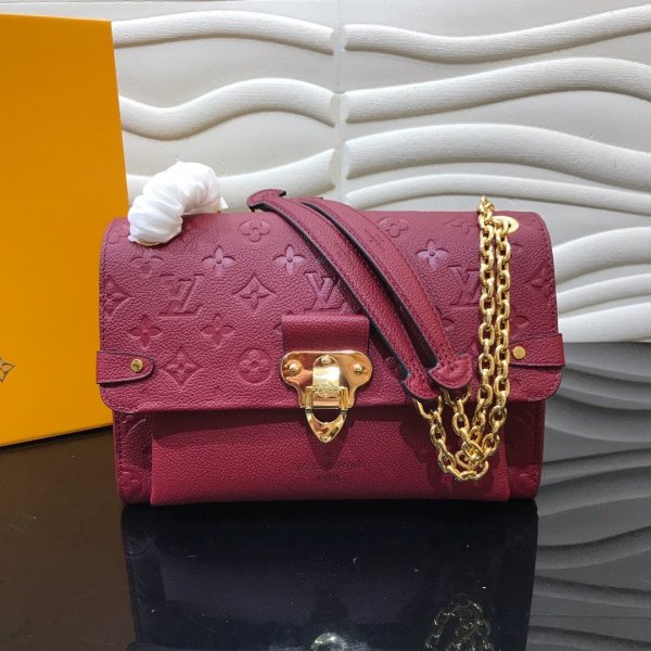 Mejor Louis Vuitton Monogram Empreinte Leather Vavin PM M43931 Vino ...