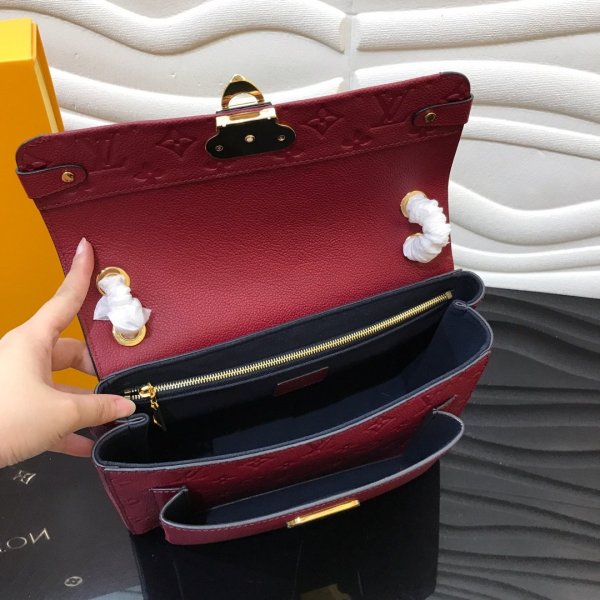 Mejor Louis Vuitton Monogram Empreinte Leather Vavin PM M43931 Vino ...